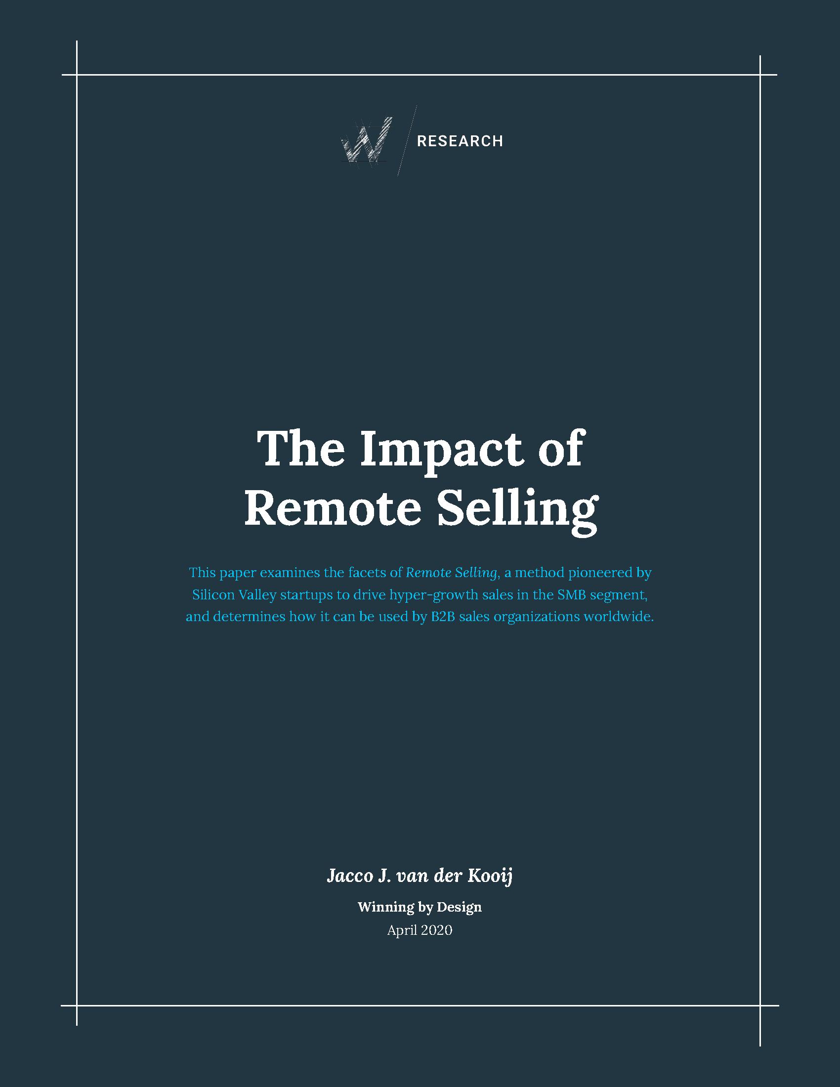 The Impact of Remote Selling on Enterprise Sales | Winning by Design ...