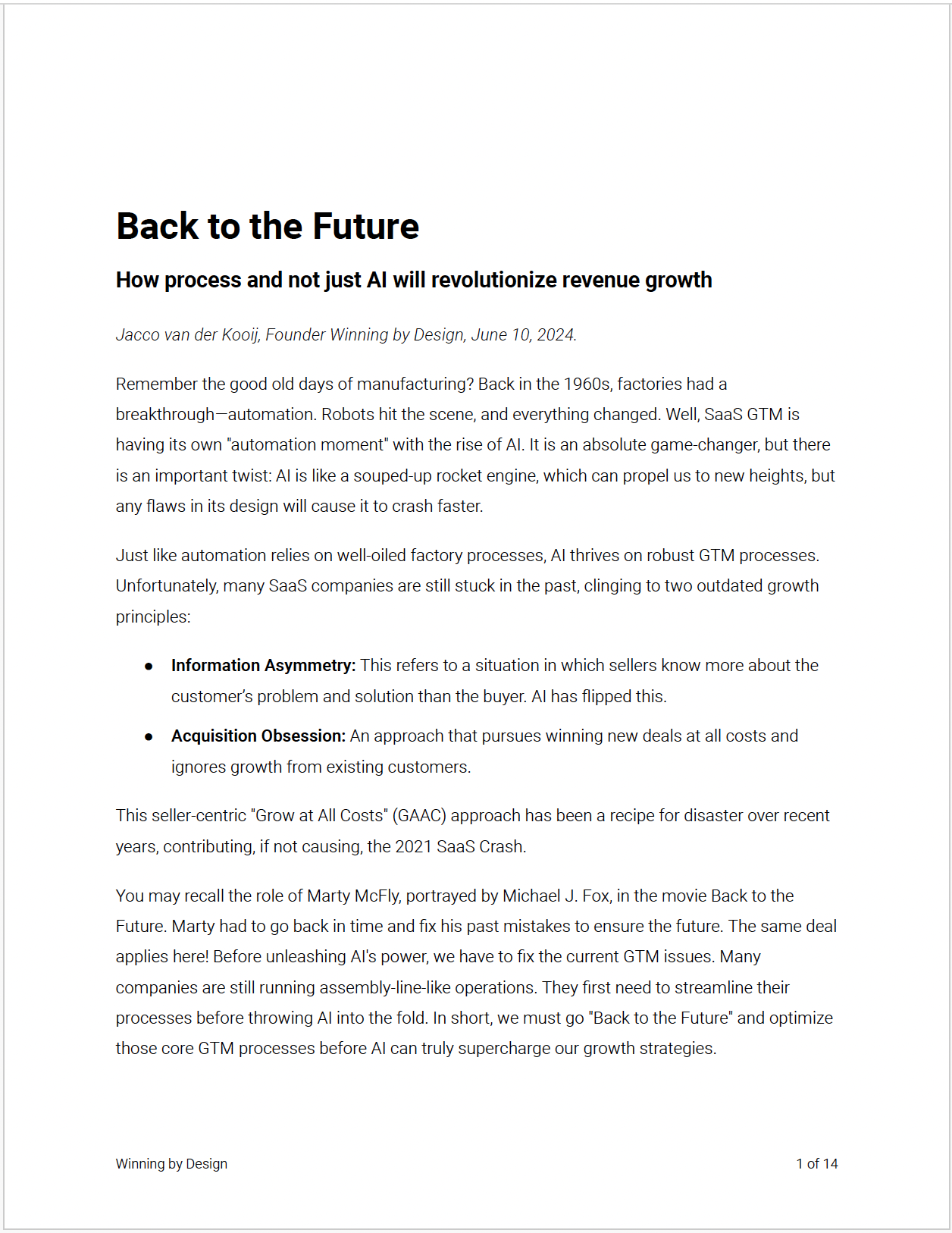 Back to the Future: How Process (and Not Just AI) Will Revolutionize ...