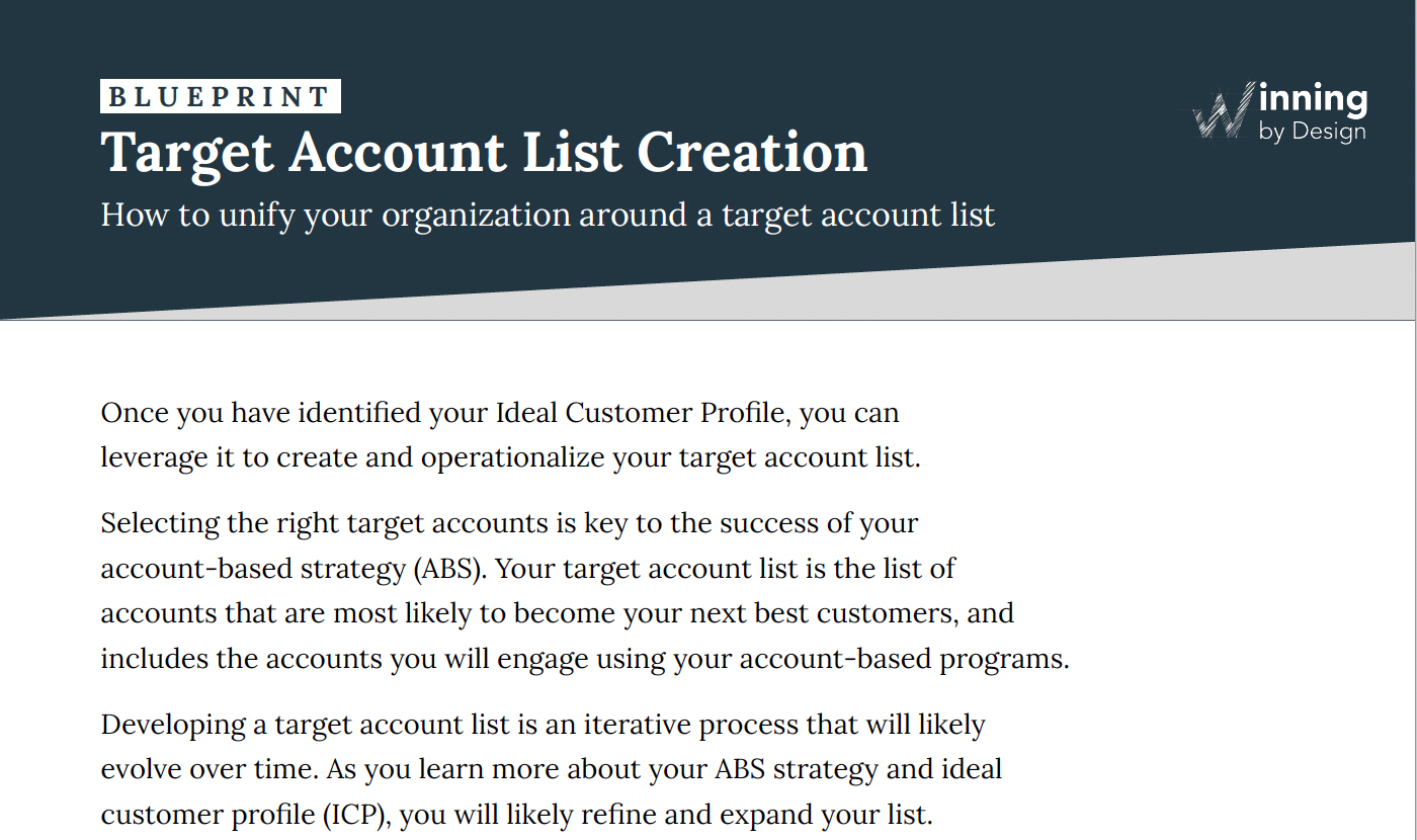 Compile Your Target Account List | Winning by Design Blueprints